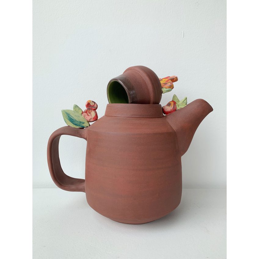 Floral Teapot - Red Flowers - H Squared Gallery